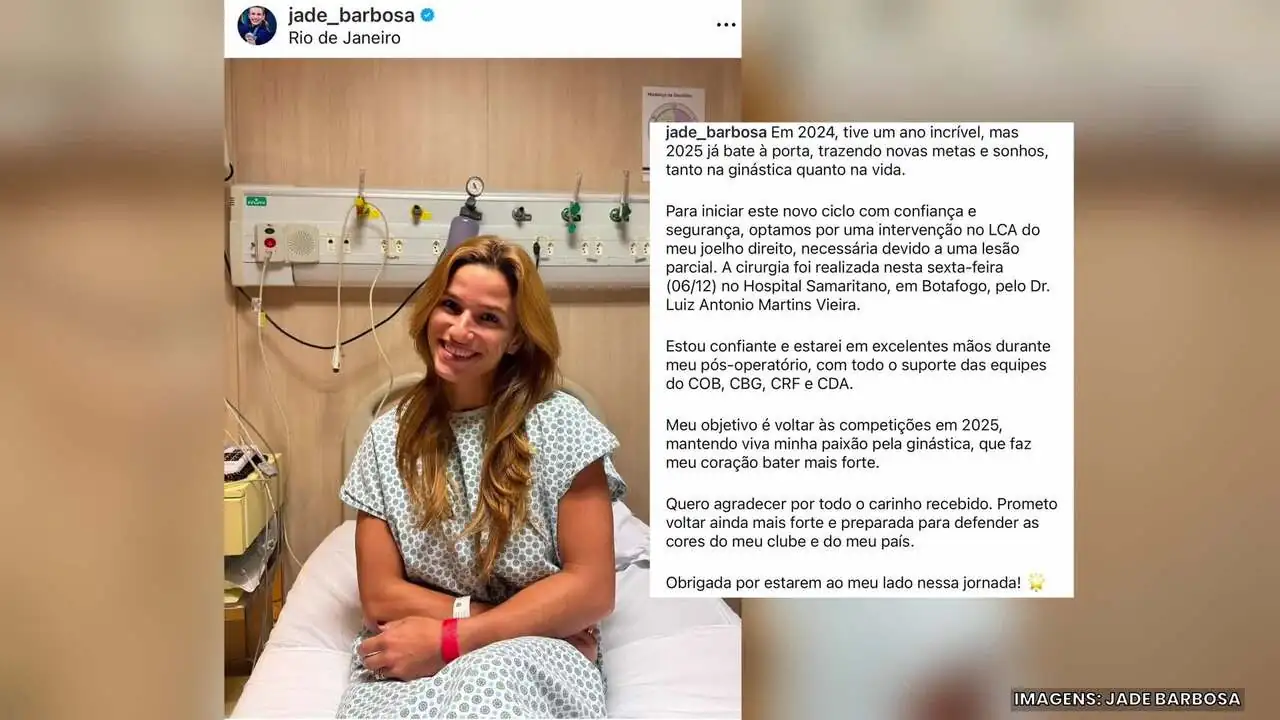 Jade Barbosa passa por cirurgia após lesão no joelho e promete retorno ...