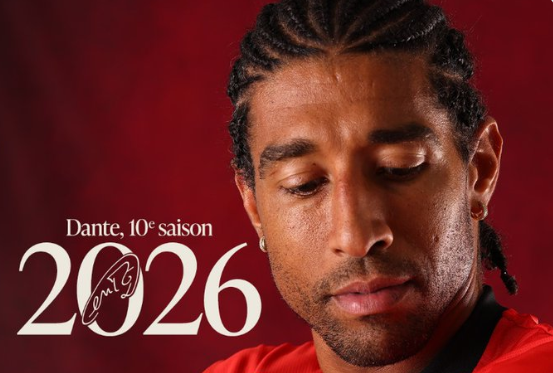 Aos 41 anos, Dante renova com Nice até 2026 - Gazeta Esportiva