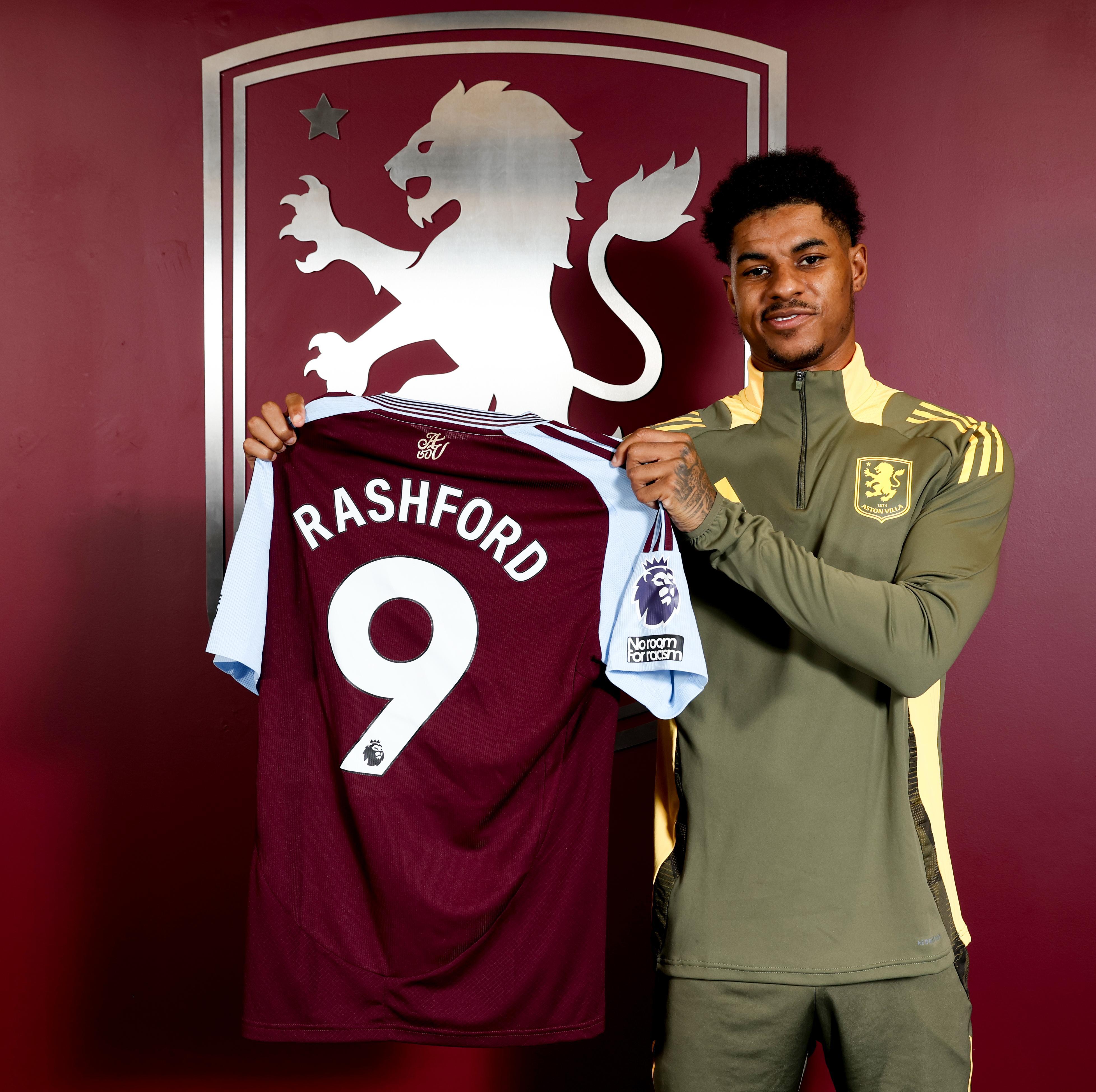Aston Villa apresenta atacante Marcus Rashford - Gazeta Esportiva