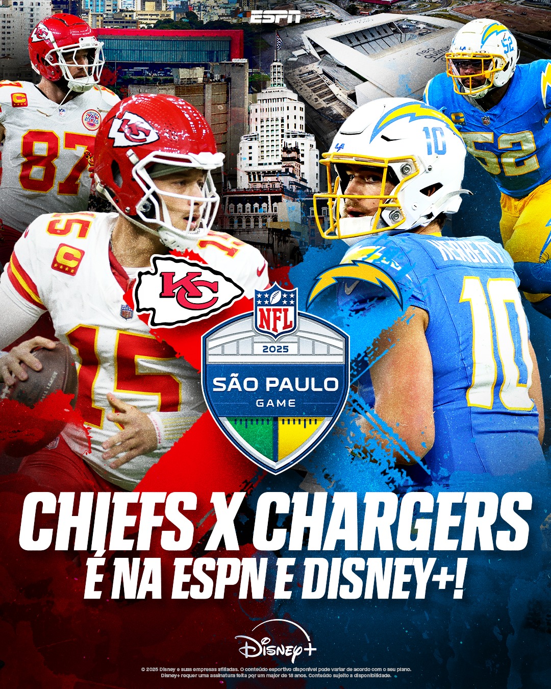 São Paulo Game da NFL terá cobertura especial da ESPN