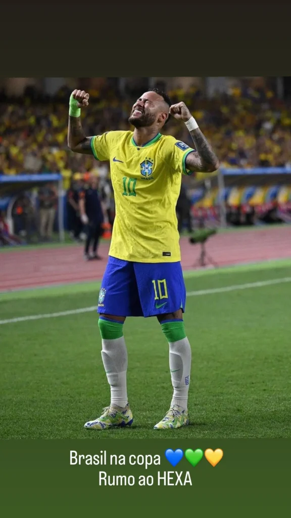 Neymar celebra Brasil na Copa após fim das Eliminatórias