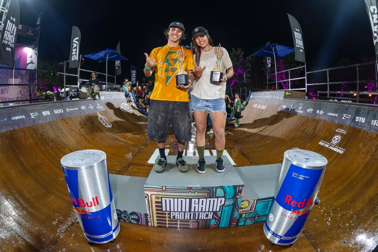 Pedro Carvalho e Raicca Ventura conquistam o Mini Ramp Pro Attack
