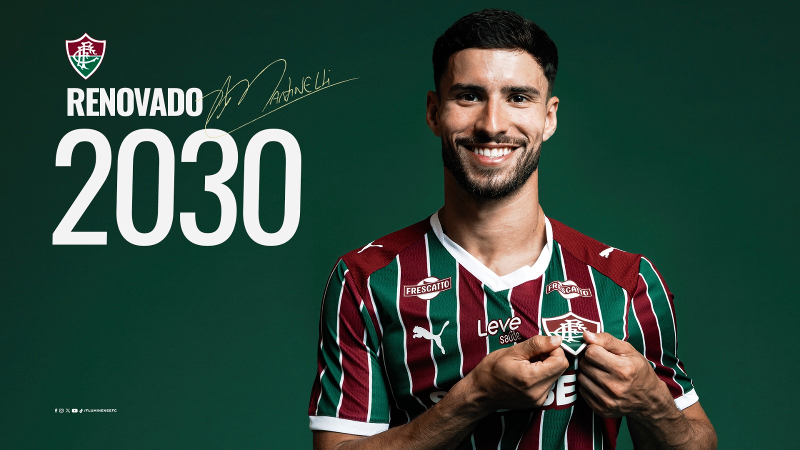 Fluminense anuncia renovação com Martinelli até 2030 - Gazeta Esportiva