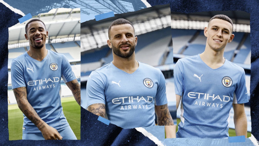 Confira fotos do novo primeiro uniforme do Manchester City - Gazeta ...