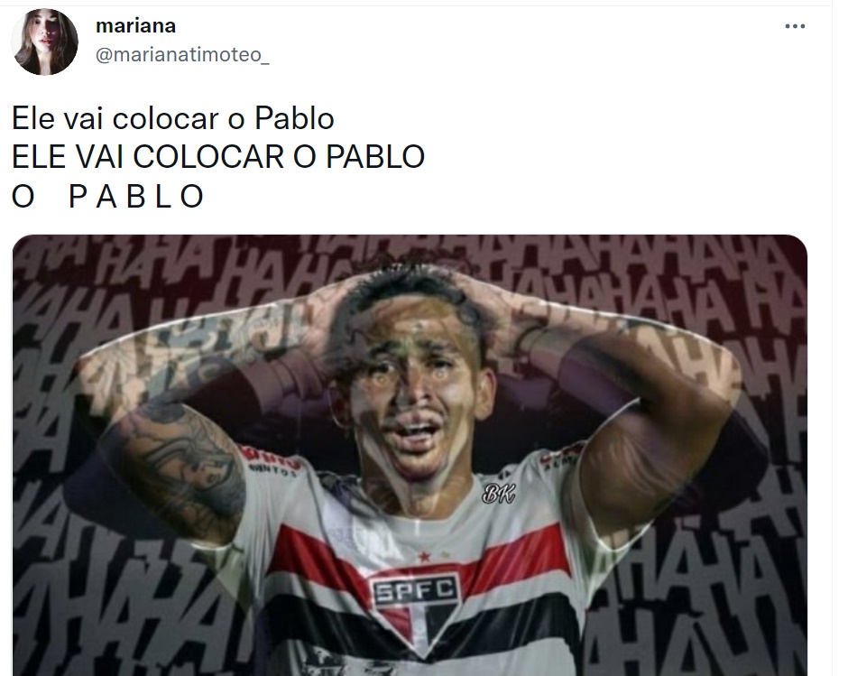 Entrada de Pablo rende memes nas redes sociais - Gazeta Esportiva
