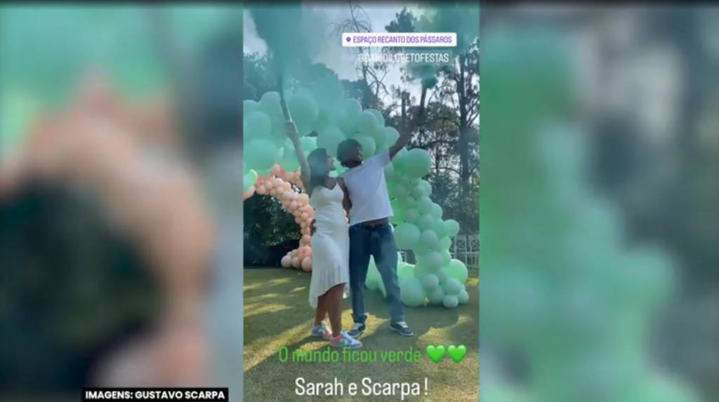 Scarpa e esposa fazem chá revelação nas cores do Palmeiras - Vídeos ...