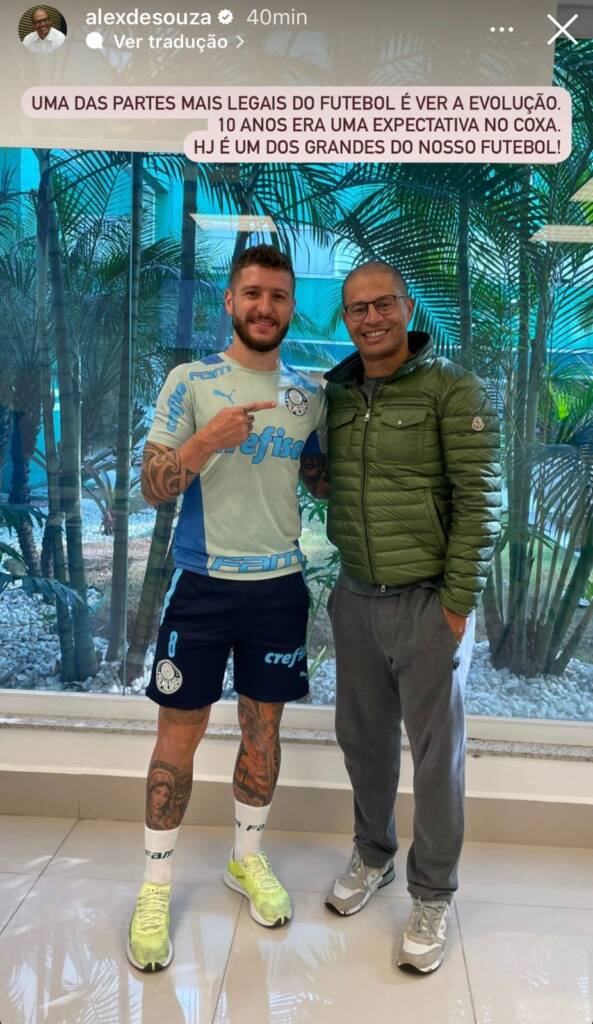 Ex-companheiros no Coritiba, Alex registra momento com Zé Rafael e ...