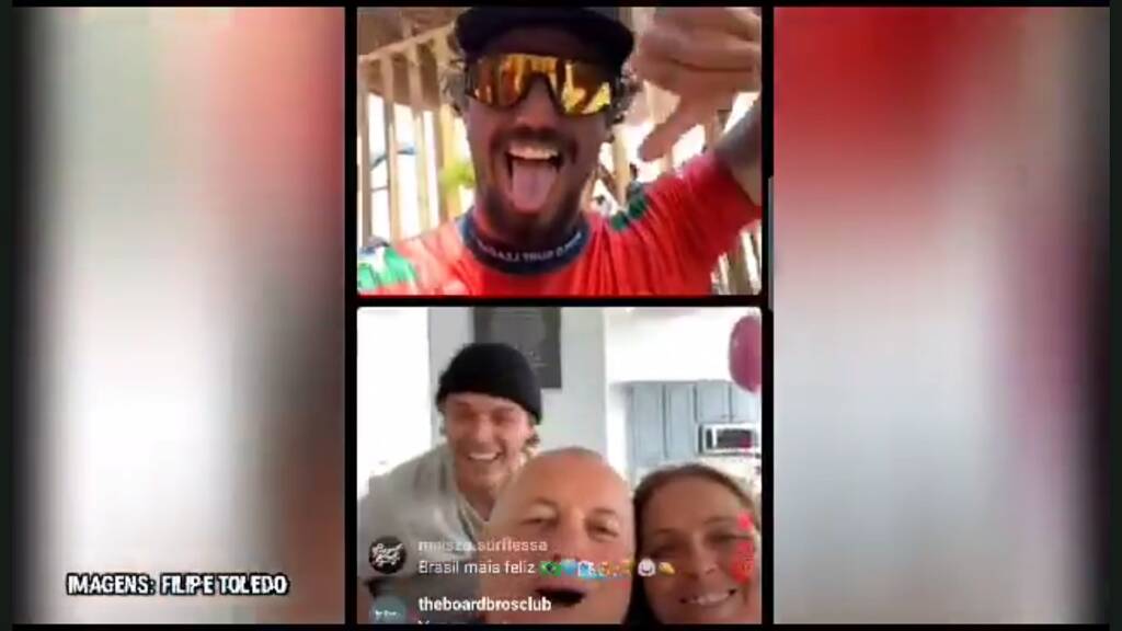 Campeão! Filipe Toledo celebra com sua família título da etapa de El ...