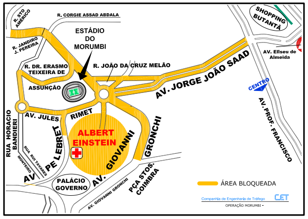 São Paulo divulga área do Morumbi que será bloqueada na final da Copa ...