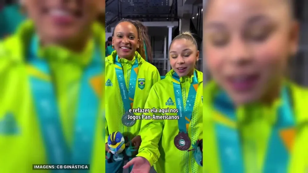 Rebeca Andrade e Flávia Saraiva celebram dobradinha no Pan e agradecem ...